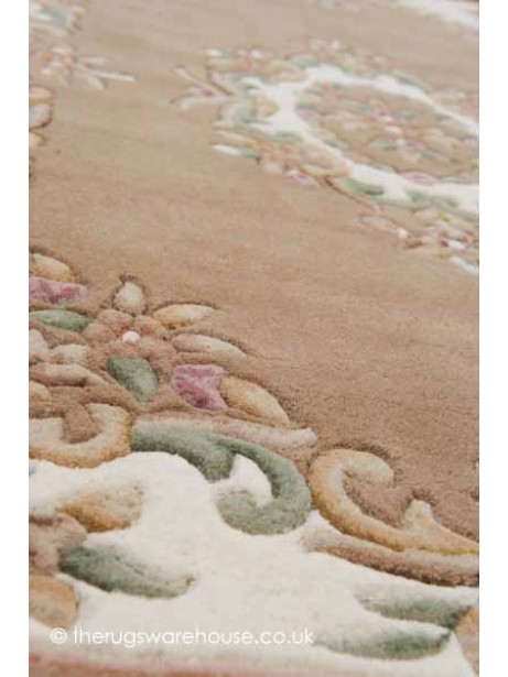 Royal Beige Rug | Aubusson Wool Rug | Free Delivery UK | The Rugs Warehouse