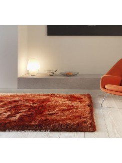 Buy Plush Shaggy Rust Rug | Free UK Delivery | The Rugs Warehouse