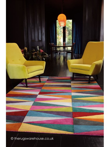 Asiatic Funk Triangles Wool Multi Rug - FREE UK Delivery | The Rugs ...