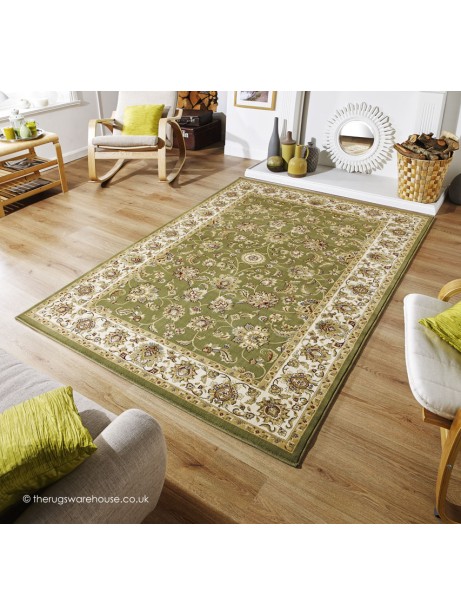 Oriental Weavers Kendra 3330G Traditional Green Rug | Free UK Delivery ...