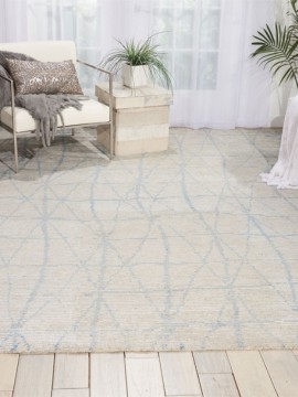 Miramar Beige Abstract Handmade Wool Modern Designer Rug by Toulemonde ...