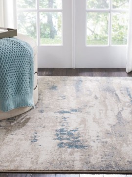 Miramar Beige Abstract Handmade Wool Modern Designer Rug by Toulemonde ...