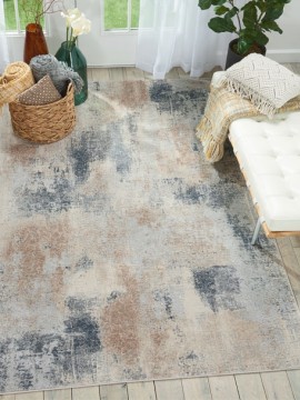 Miramar Beige Abstract Handmade Wool Modern Designer Rug by Toulemonde ...