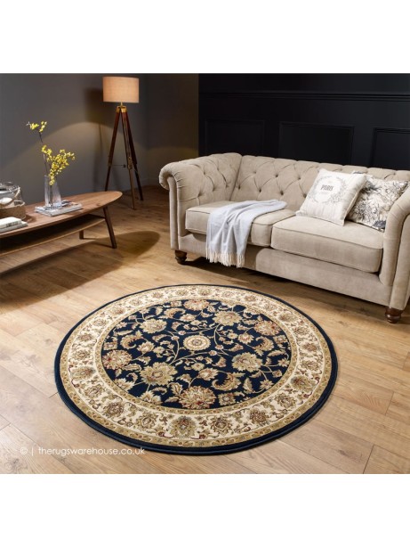 Kendra 3330B Traditional Blue Circle Rug - Buy Online at The Rugs ...