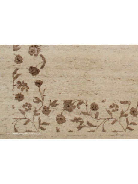 Eternity Border Ivory Sand Cream bordered Hand-Knotted Wool Modern ...