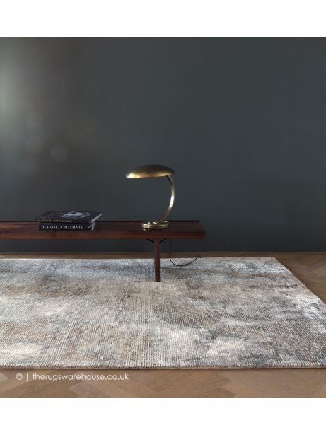 Erode Stone Grey Abstract Handmade Wool Designer Luxury Rug by Ligne ...