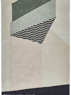 Miramar Beige Abstract Handmade Wool Modern Designer Rug by Toulemonde ...
