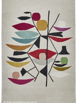 Miramar Beige Abstract Handmade Wool Modern Designer Rug by Toulemonde ...