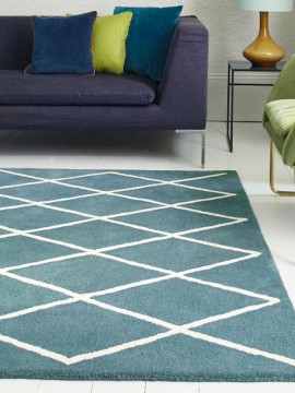 Albany Grid Silver Rug | The Rugs Warehouse