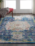 Nourison Ankara Global ANR07 Blue Green Traditional Rug | The Rugs ...