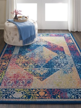 Nourison Ankara Global ANR07 Blue Green Traditional Rug | The Rugs ...
