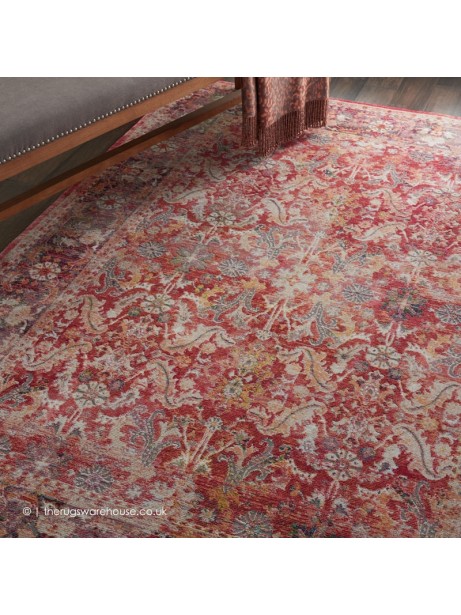 Ankara Red Vintage Traditional Budget Rug by Nourison | The Rugs Warehouse