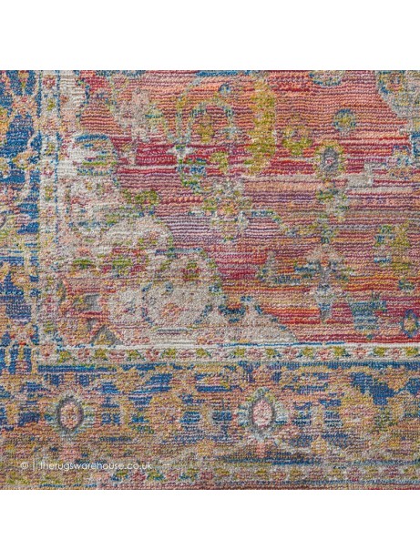 Ankara Terracotta bordered Traditional Budget Rug by Nourison | The ...
