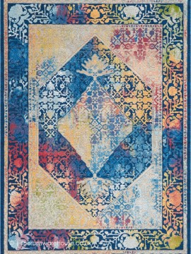 Nourison Ankara Global ANR07 Blue Green Traditional Rug | The Rugs ...