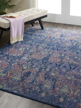Nourison Ankara Global ANR07 Blue Green Traditional Rug | The Rugs ...