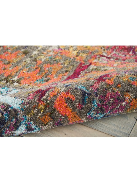 Celestial CES14 Sunset Multi-Coloured Abstract Rug by Nourison | Free ...