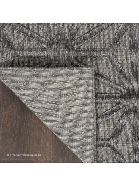 Cozumel Plain Dark Grey Geometric Budget Outdoor Runner by Nourison ...