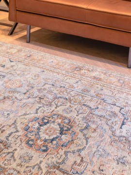 Heritage HRTG105 Rust Blue Traditional Rug by Concept Looms | Free UK ...