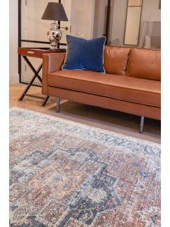 Heritage HRTG105 Rust Blue Traditional Rug by Concept Looms | Free UK ...