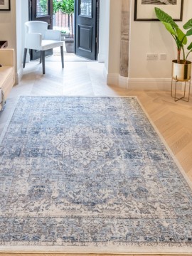 Heritage HRTG105 Rust Blue Traditional Rug by Concept Looms | Free UK ...