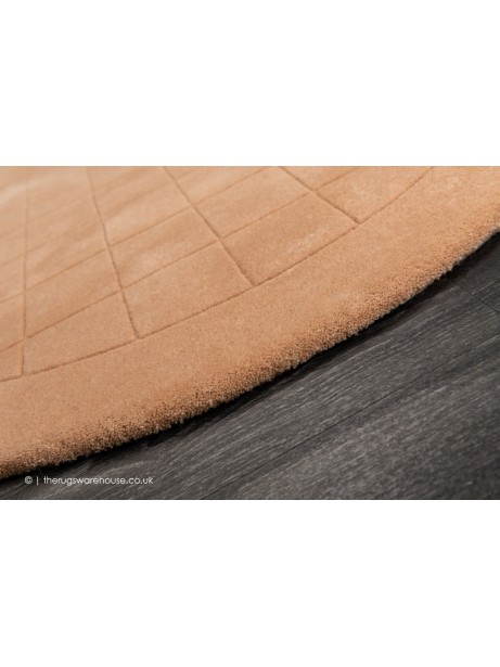Sacramento Beige Circle Rug | Wool Bordered Rug | The Rugs Warehouse
