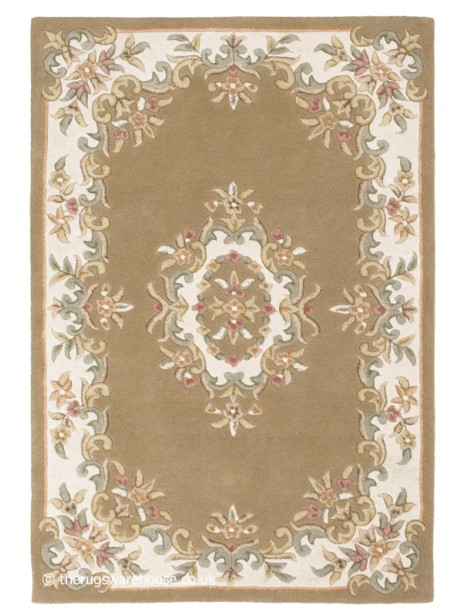 Royal Beige Rug | Aubusson Wool Rug | Free Delivery UK | The Rugs Warehouse