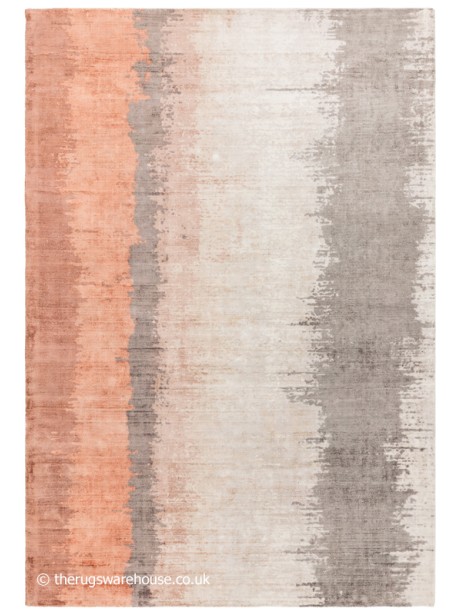 Juno Ginger Terracotta Abstract Handmade Viscose Modern Rug by Asiatic ...