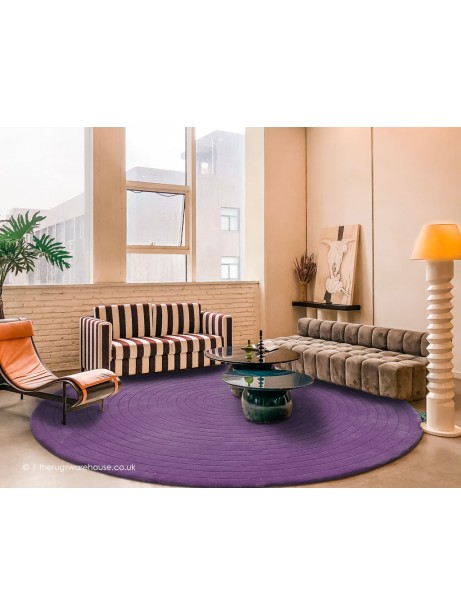Harrare Purple Circle Rug | The Rugs Warehouse