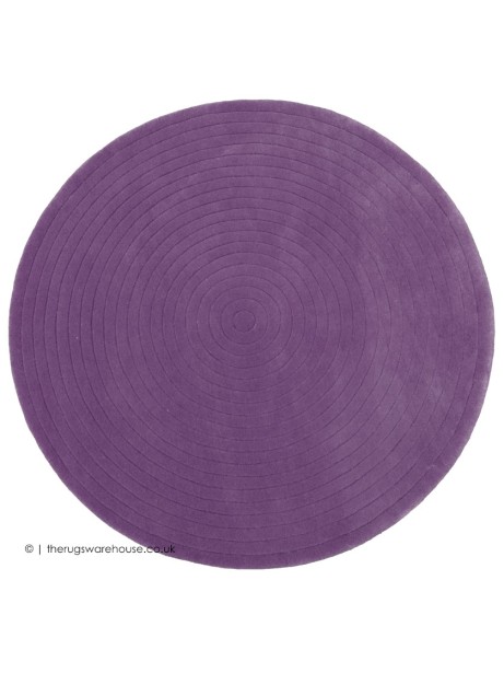 Harrare Purple Circle bordered Handmade Wool Modern Luxury Rug by The ...