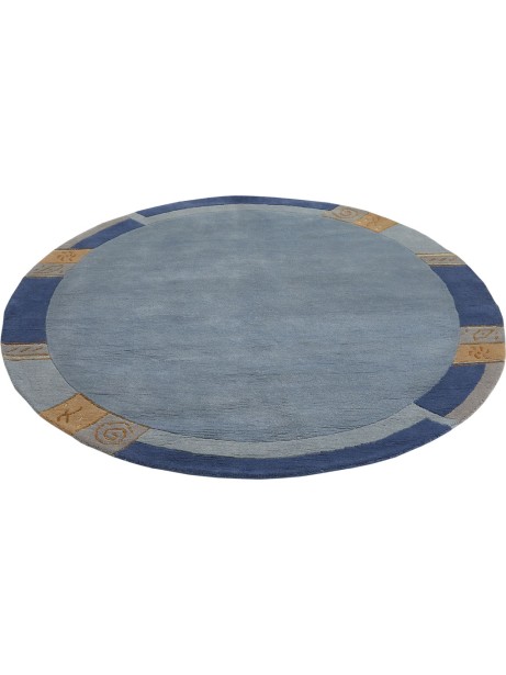 Manali Blue Round Rug - The Rugs Warehouse | The Rugs Warehouse