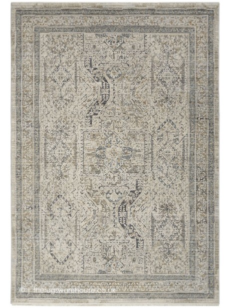 Elmira Ivory Blue Rug | The Rugs Warehouse