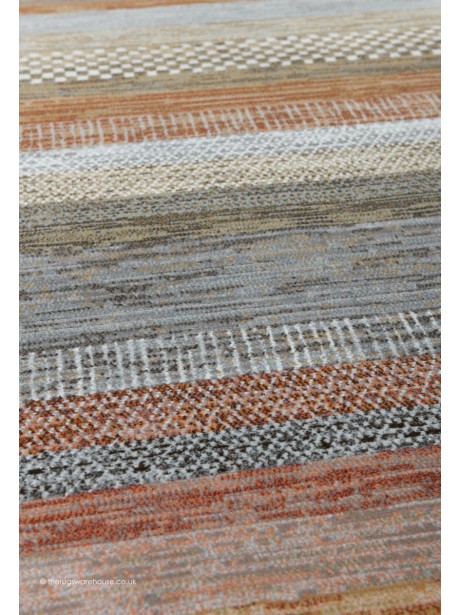 Colemar Multi-Coloured Stripes Modern Runner | The Rugs Warehouse