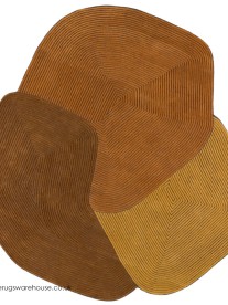 Tumulus Blue Luxury Wool Abstract Designer Shaped Rug | The Rugs Warehouse