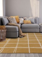 Albany Grid Silver Rug | The Rugs Warehouse