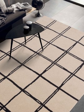 Albany Grid Silver Rug | The Rugs Warehouse