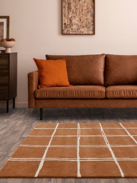 Albany Grid Silver Rug | The Rugs Warehouse
