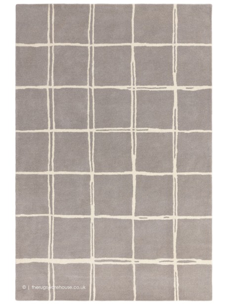 Albany Grid Silver Rug | The Rugs Warehouse