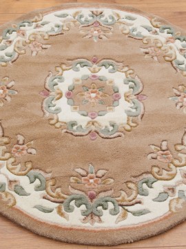 Royal Beige Rug | Aubusson Wool Rug | Free Delivery UK | The Rugs Warehouse