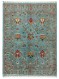 Afghan Teal Hand-Knotted Fine Wool Traditional Rug | The Rugs Warehouse