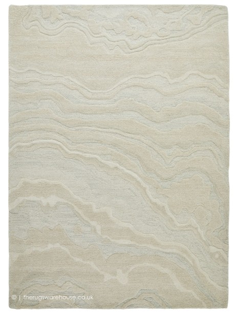 Graceful Ivory Cream Abstract Handmade Wool Modern Designer Rug by ...