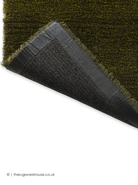 Shade Low Olive Green Plain Wool Shaggy Designer Rug by Brink & Campman ...