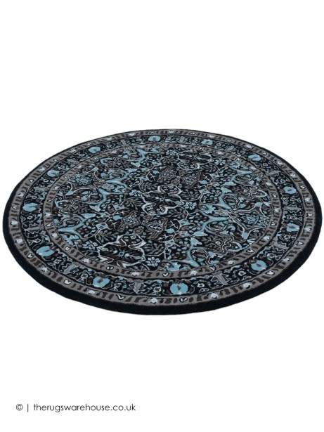 Ashwaria Black Circle Rug | The Rugs Warehouse