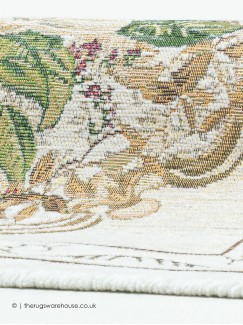 Flomi Florence Beige French Neo Classic Floral Flat-woven Rug | The ...