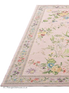 Sagrini Rose Multi-Coloured bordered Polyester Modern Flat Woven Rug ...