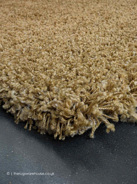 Luxury Twilight Shaggy Plain Gold Rug | The Rugs Warehouse