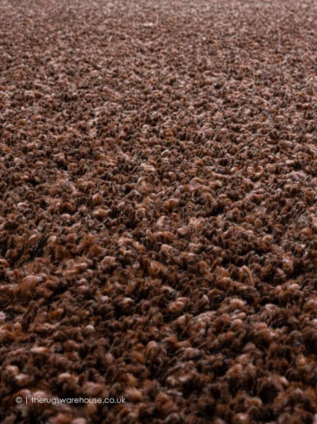 Luxury Twilight Shaggy Plain Rusty Brown Rug | The Rugs Warehouse
