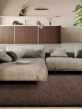 Luxury Twilight Shaggy Plain Gold Rug | The Rugs Warehouse