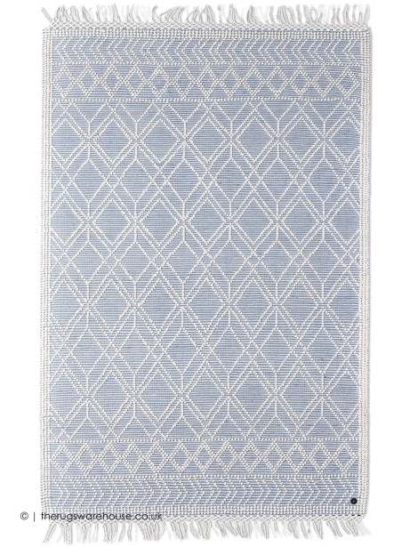 Macrame Blue Rug | The Rugs Warehouse