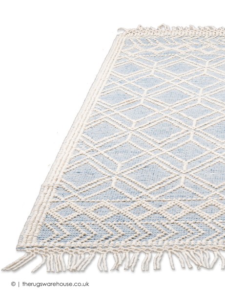 Macrame Blue Rug | The Rugs Warehouse