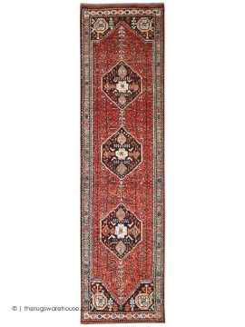 Abshar Qashqai Pink bordered Hand-Knotted Wool Traditional Luxury Rug ...